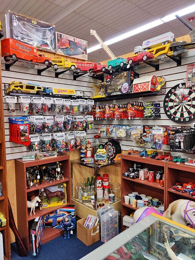 Vintage toy heaven! This booth could make any grown adult suddenly remember their childhood Christmas list with startling clarity.