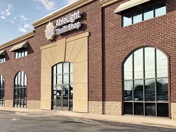 AbleLight's elegant brick fa&ccedil;ade with arched windows feels more like a boutique than a thrift store. Upscale secondhand shopping!