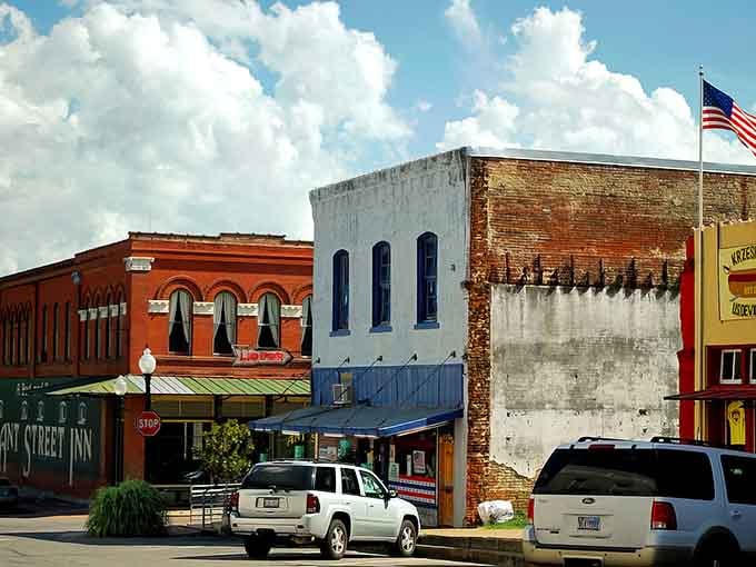 Every weathered brick tells a story here, creating a streetscape that Norman Rockwell would've loved to paint.