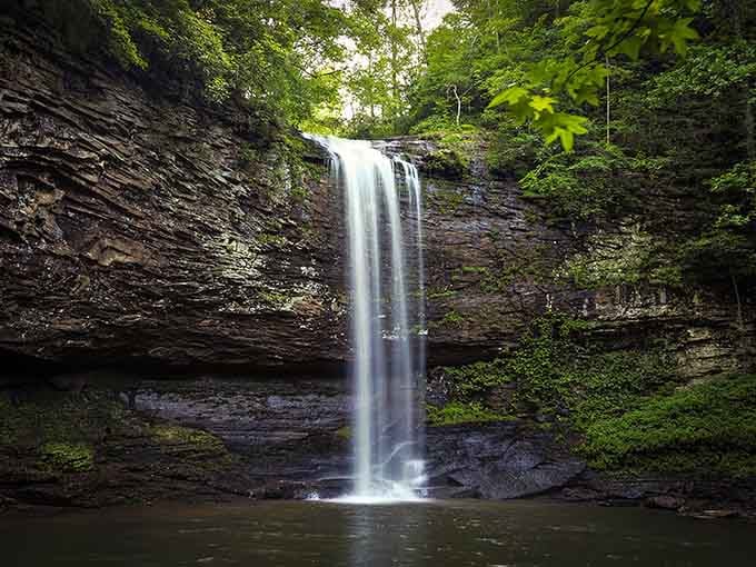 Twin falls playing a duet! Cloudland Canyon's Cherokee and Hemlock Falls perform a synchronized splash worthy of Olympic gold.