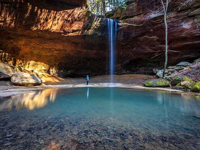 That turquoise pool looks like someone dropped a piece of the Caribbean into Kentucky's backyard.