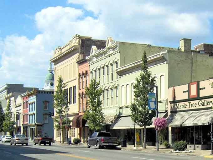 Danville's rainbow of historic buildings creates a downtown straight out of a Norman Rockwell painting, but with better coffee.