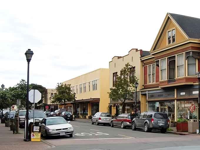 Victorian houses line Eureka's streets like colorful birthday cakes, each one more delightfully detailed than the last.