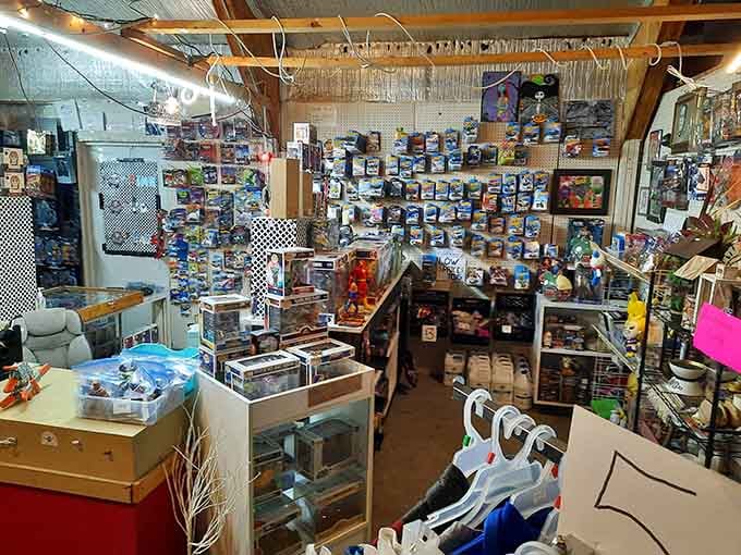 Those packaged collectibles stacked floor-to-ceiling remind you of opening presents on Christmas morning, but year-round shopping fun.