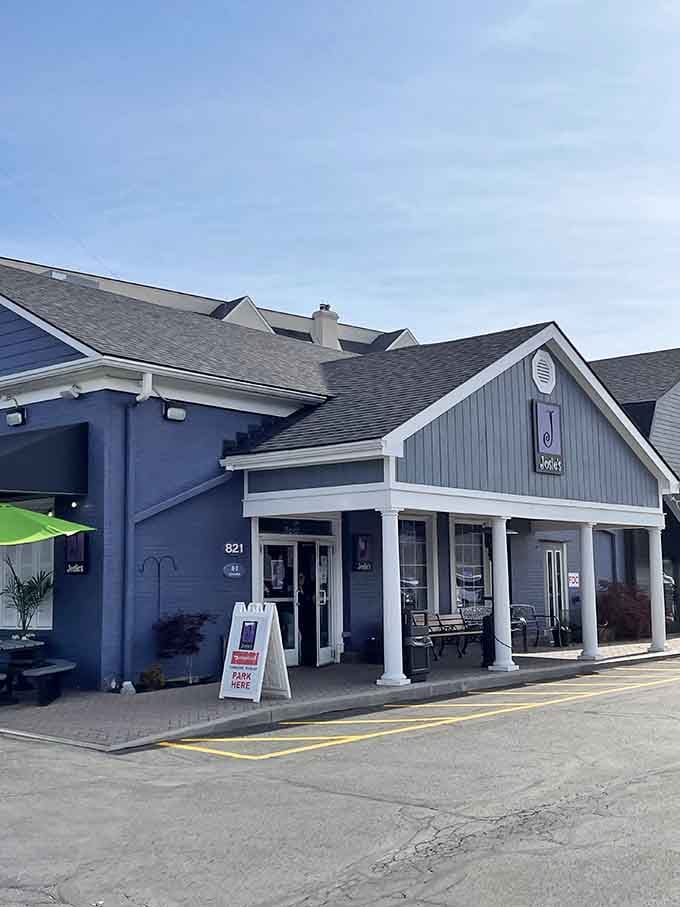 That welcoming front porch with white columns makes breakfast feel like visiting your favorite aunt's house every single morning.