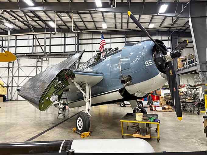 When Navy blue meets wartime gray, you're looking at aviation history that actually flew dangerous missions over water.