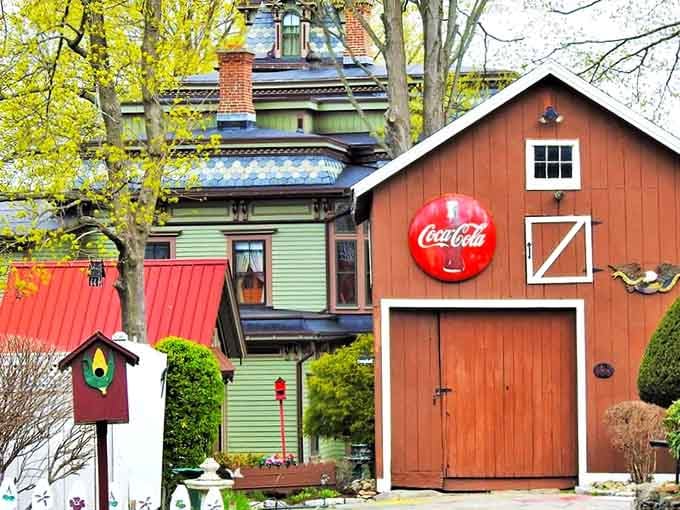 That vintage Coca-Cola sign on the barn is worth more than some retirement accounts these days, honestly.