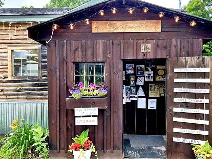 "Pie fixes everything" isn't just a cute sign&mdash;it's the absolute truth at this rustic wooden cabin of pastry perfection in Underhill.