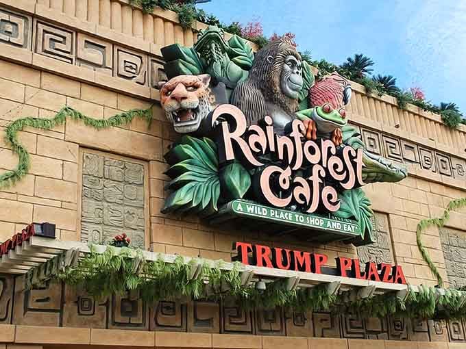 That giant gorilla and tiger above the entrance promise an adventure before you even taste the food.