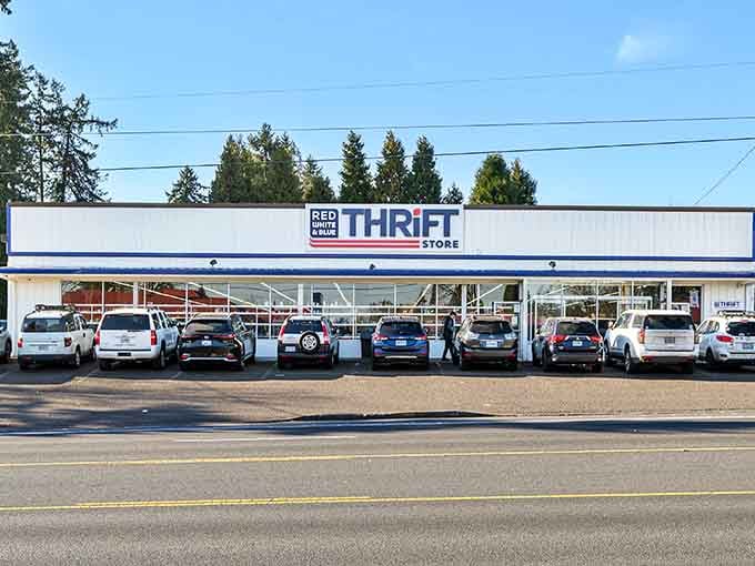 This warehouse-style building stretches wider than your shopping list, and that's saying something for thrift enthusiasts.