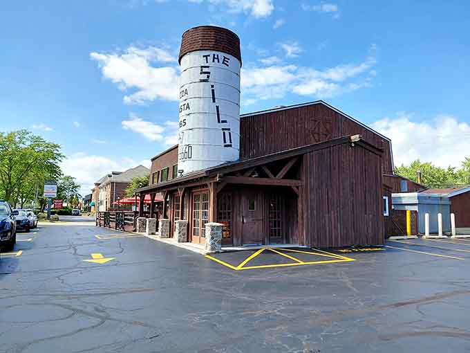 That towering silo isn't just for show&mdash;it's your dining room with a view and serious character.