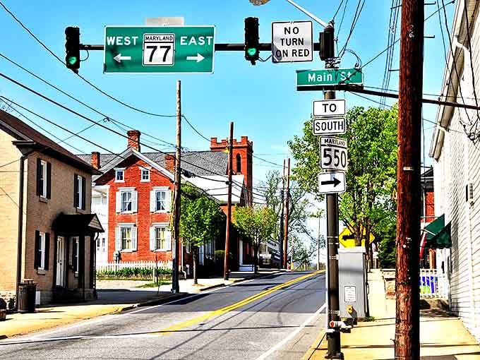 Thurmont's quaint main street serves as the perfect gateway to the natural wonders of the Catoctin Mountains.