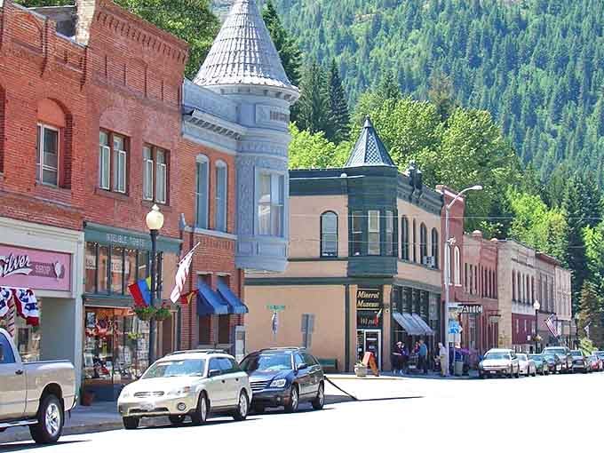 Wallace's colorful Victorian buildings stand proudly against mountain backdrops, a silver mining town that refused to fade away.