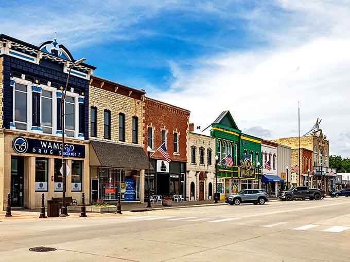 Downtown Wamego bursts with color like a box of crayons decided to paint the town happy.