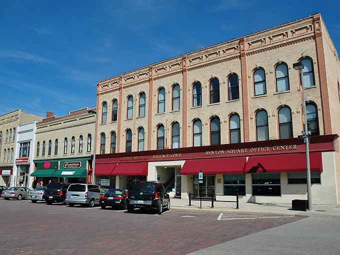 Woodstock's square looks exactly like it did in Groundhog Day, minus Bill Murray reliving Tuesday forever.
