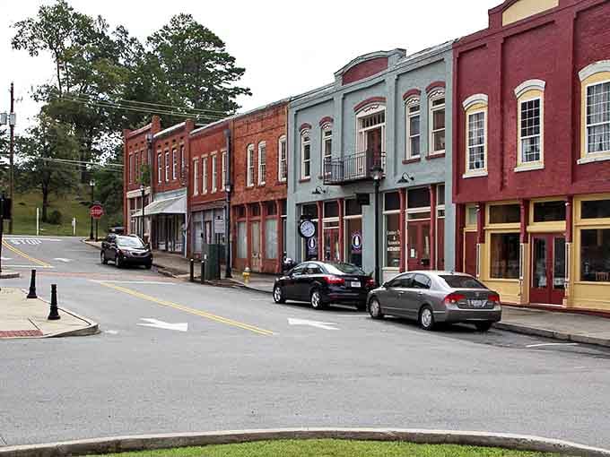 The warm brick facades of Adairsville create a retirement backdrop straight from a Norman Rockwell painting.