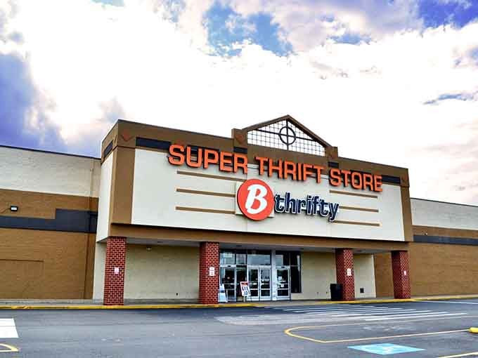 The brick columns frame an entrance to endless possibilities, where one person's castoffs become another's treasures.