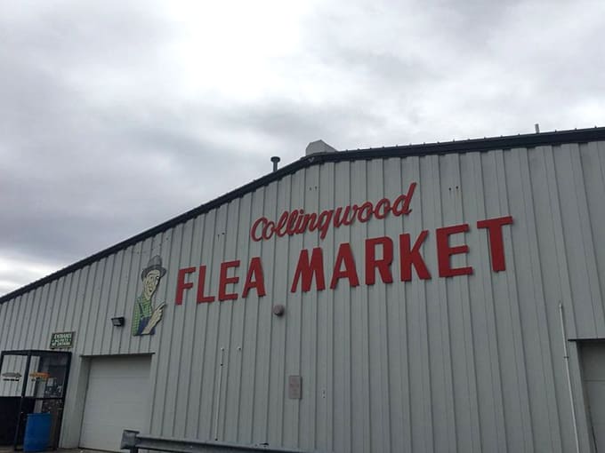Even under moody skies, bargain hunters gather here like it's the opening scene of a feel-good movie.