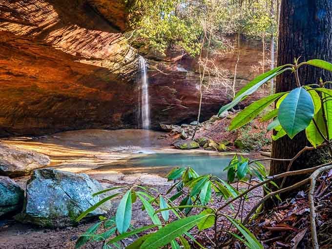 Framed by wild greenery and ancient stone, this hidden grotto feels like discovering Narnia without the wardrobe.