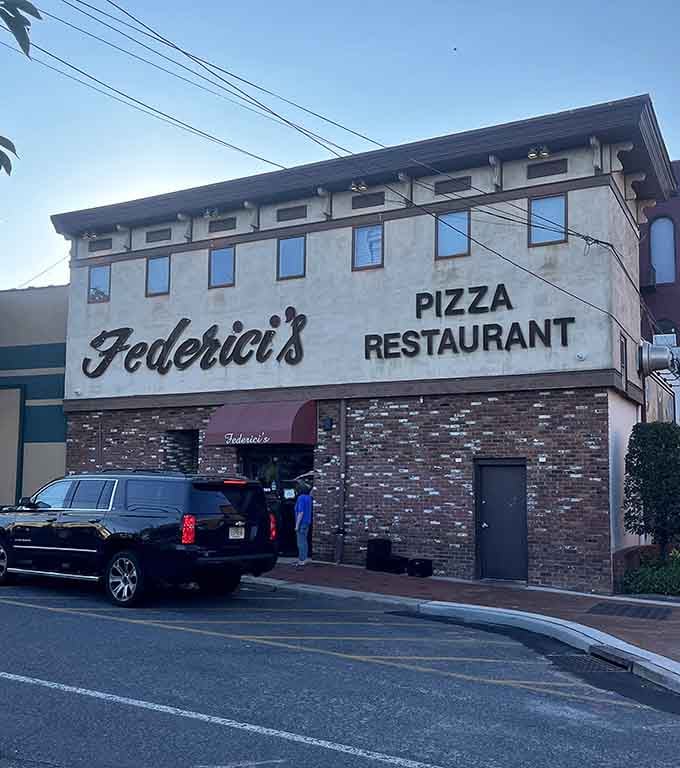 Federici's brick facade might not scream "pizza legend," but locals know this unassuming spot hides thin-crust treasures inside.