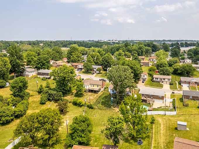 Tree-lined neighborhoods stretch out like a green quilt, offering space to breathe without gasping at property taxes.
