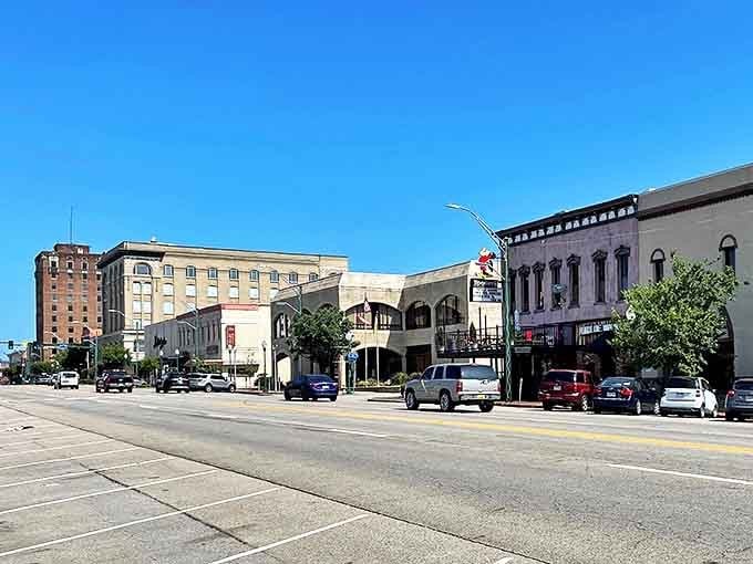 Historic buildings line Fort Smith's downtown, where your dollar stretches further than your morning shadow.