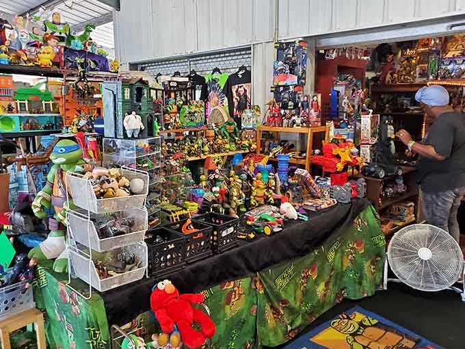 Those Teenage Mutant Ninja Turtles bring back Saturday morning memories while colorful collectibles create a nostalgic wonderland.