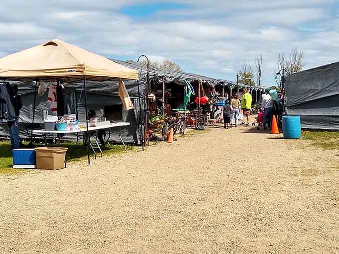 Pathways between vendors create a maze of possibilities. At Reits, one person's castoffs become another's conversation pieces.