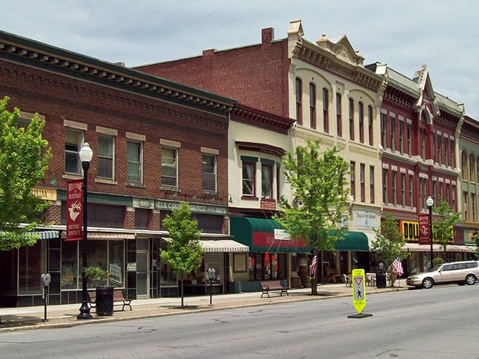 Tree-lined streets and historic storefronts create the perfect setting for a leisurely afternoon stroll through downtown.