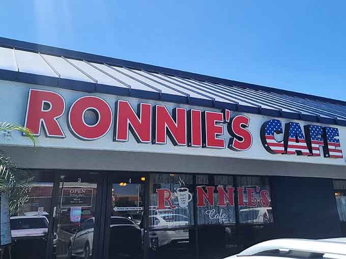 Morning glory awaits at Ronnie's, where the red, white, and blue sign promises diner classics done absolutely right.