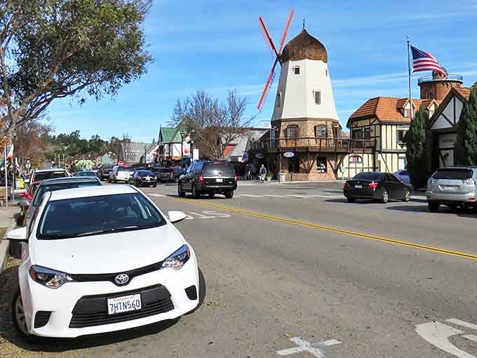 The iconic windmill stands tall in Solvang, where Denmark and California collide in a delightful cultural mash-up.