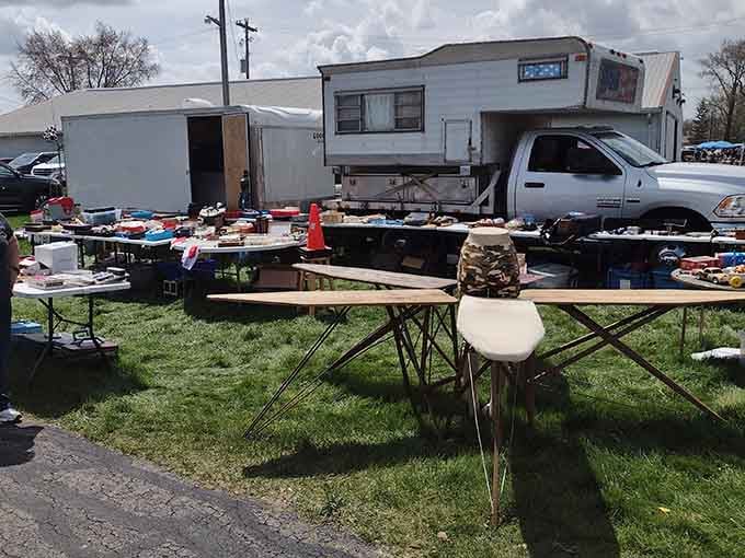 Campers and trucks transform into pop-up shops where one person's clutter becomes another's treasure chest.