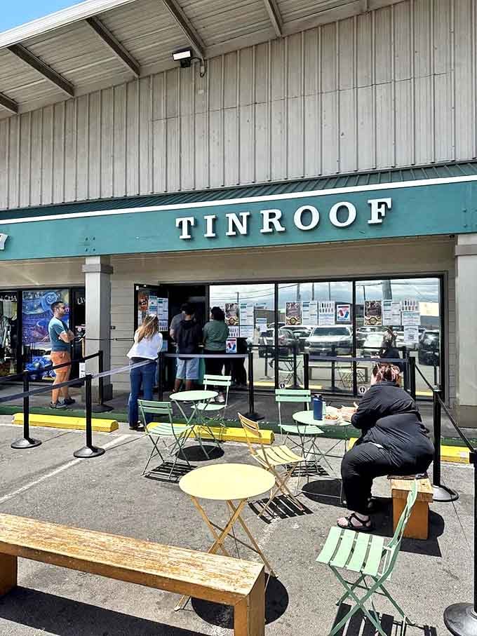 The line forms early at this humble Kahului gem, where patient customers know good things come to those who wait.