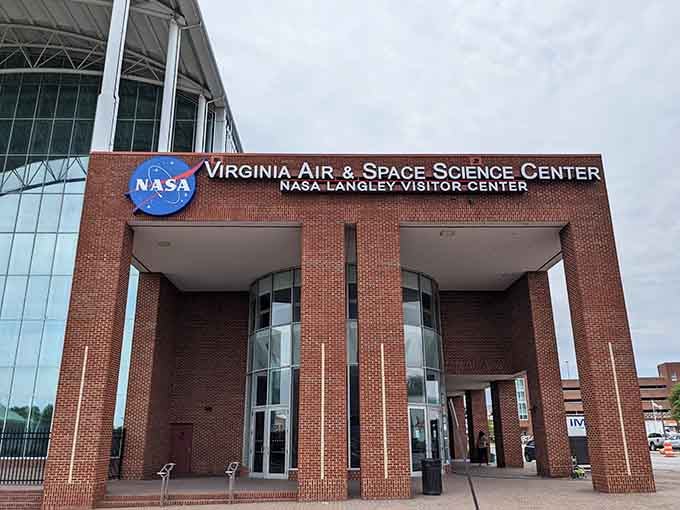 That NASA logo beckons like a welcome mat to the final frontier, right here in Hampton.