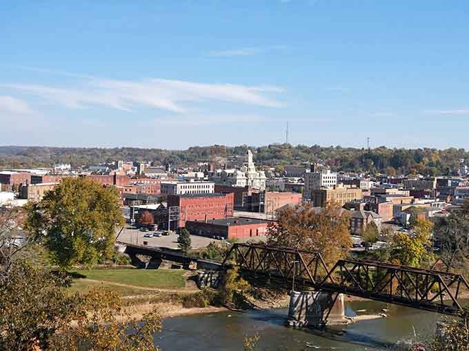 The Muskingum River winds through town like a silver ribbon, offering million-dollar views at bargain-basement prices.
