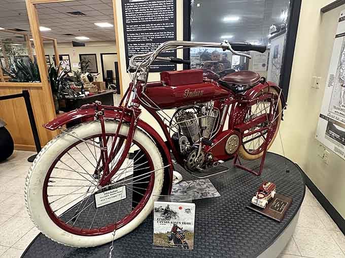 This 1914 Indian motorcycle is so beautifully preserved, it looks ready to cruise straight into the history books.