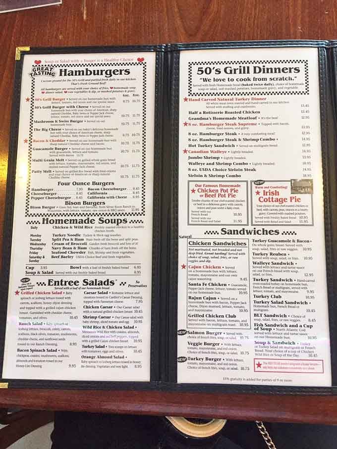 This menu proves that sometimes the best innovation is refusing to mess with what already works perfectly.