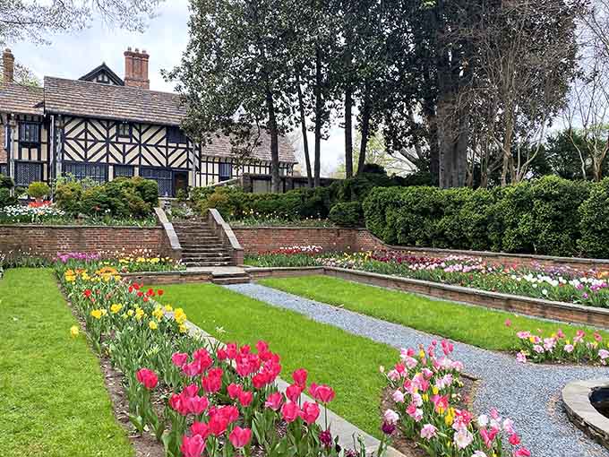 That half-timbered facade traveled across an ocean, proving some things are worth the extra baggage fees.