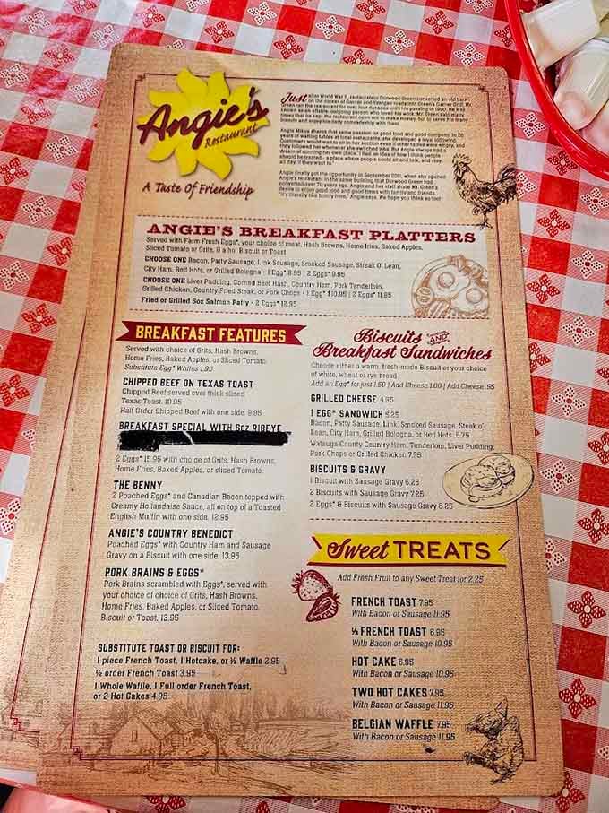 The menu reads like a Southern comfort food encyclopedia, and yes, you'll want to order one of everything.