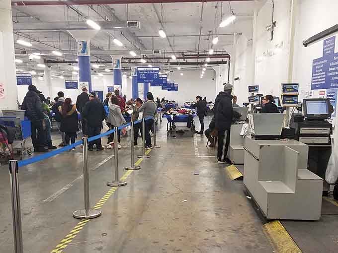 The checkout line moves fast here, where your cart full of finds gets weighed and priced by the pound.