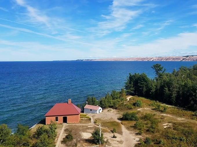 The view from up top makes those spiral stairs worth every slightly dizzy step you took to get here.