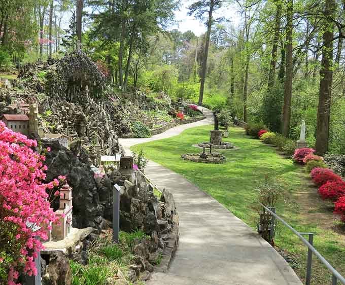 Winding pathways lead you through blooming azaleas to discover what's around each bend, like a choose-your-own-adventure book come to life.