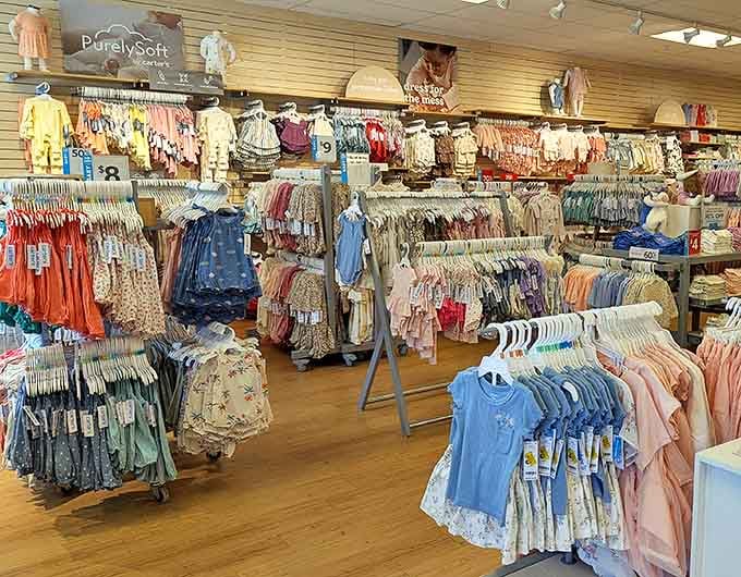 The PurelySoft baby section, where parents can dress their little ones in adorable outfits while their college funds remain somewhat intact.