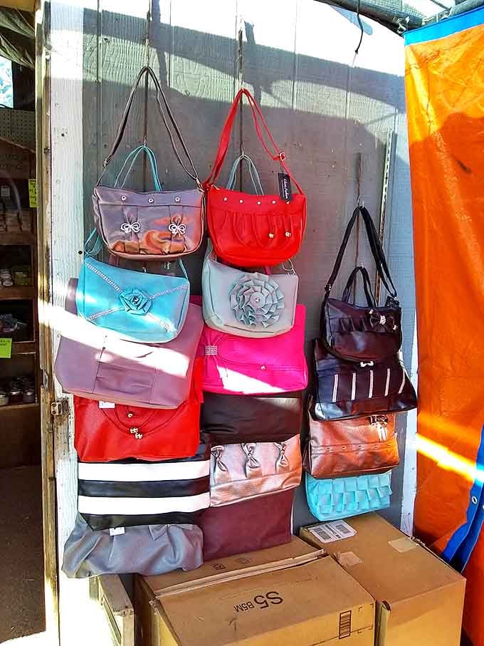 Handbag heaven awaits the patient shopper. These colorful carryalls have stories to tell&mdash;if purses could talk, these would have novels.