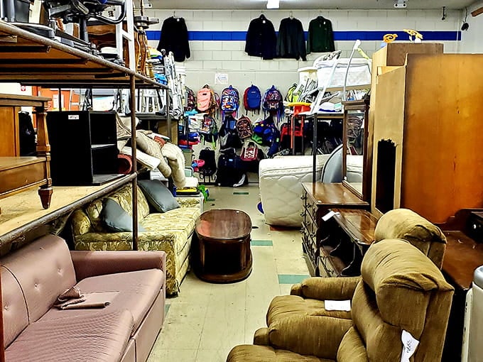 Furniture from every era imaginable sits waiting for someone to give it a second act in life's great play.