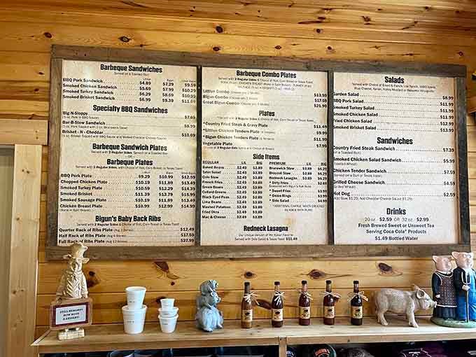 When the menu board spans this wide, you know you're in for some serious decision-making and delicious consequences.