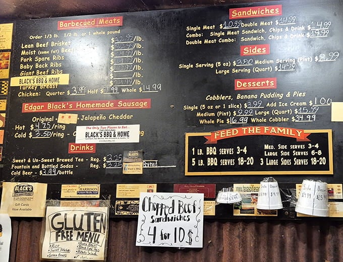 When the menu board looks this well-worn, you know it's from years of hungry fingers pointing at "all of it."