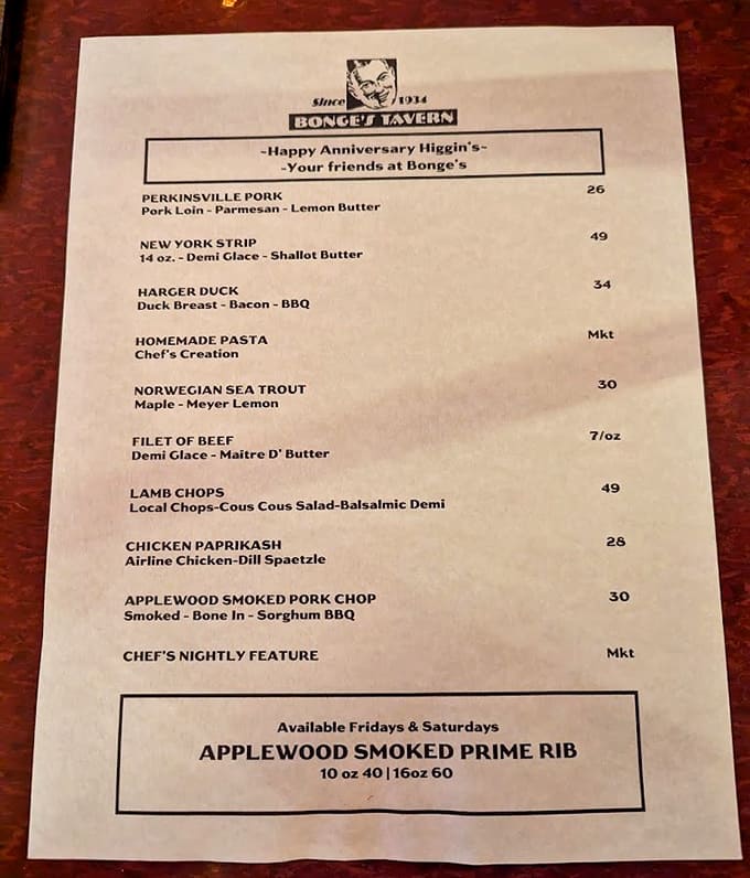 This menu reads like a culinary love letter, proving that sophisticated dining doesn't require a Manhattan zip code.