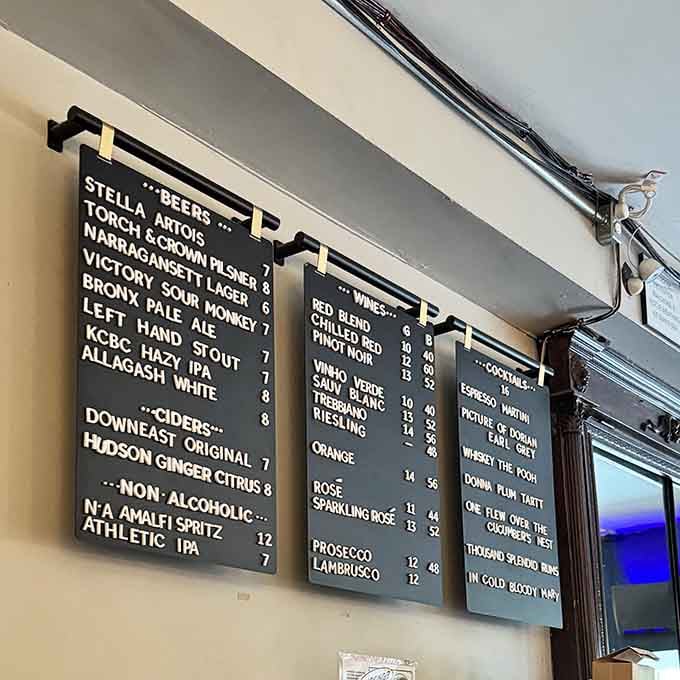 When your drink menu looks this good, choosing between Pinot Noir and IPA becomes delightfully difficult.