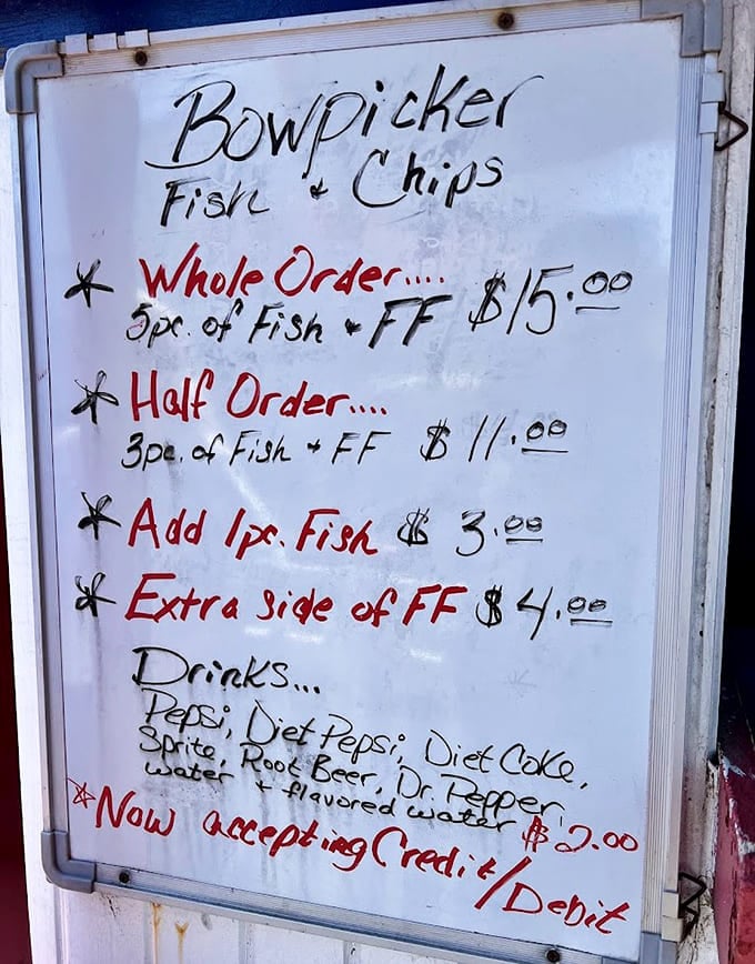 When your entire menu fits on one whiteboard, you know they're doing something spectacularly right here.